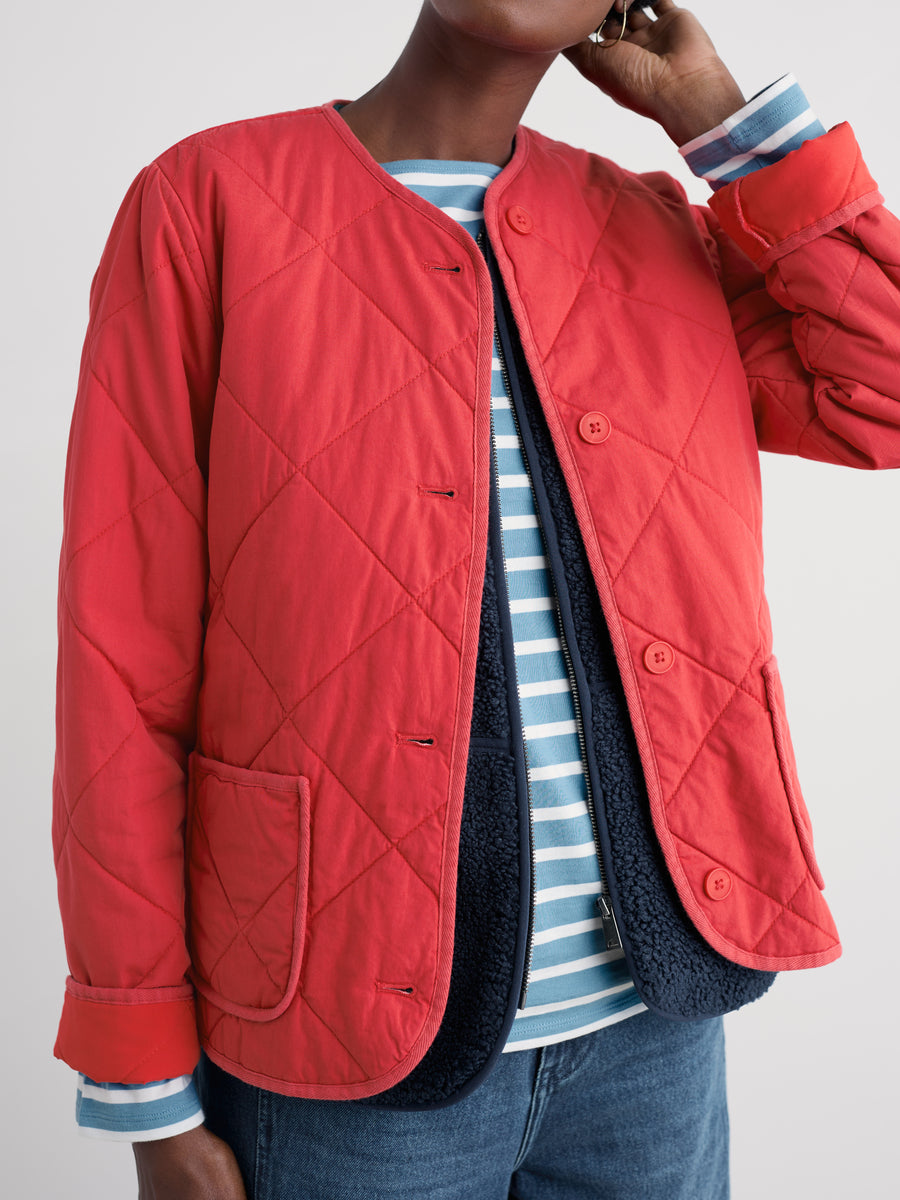 Seasalt Swift barn quilted jacket Tomato – CW CW