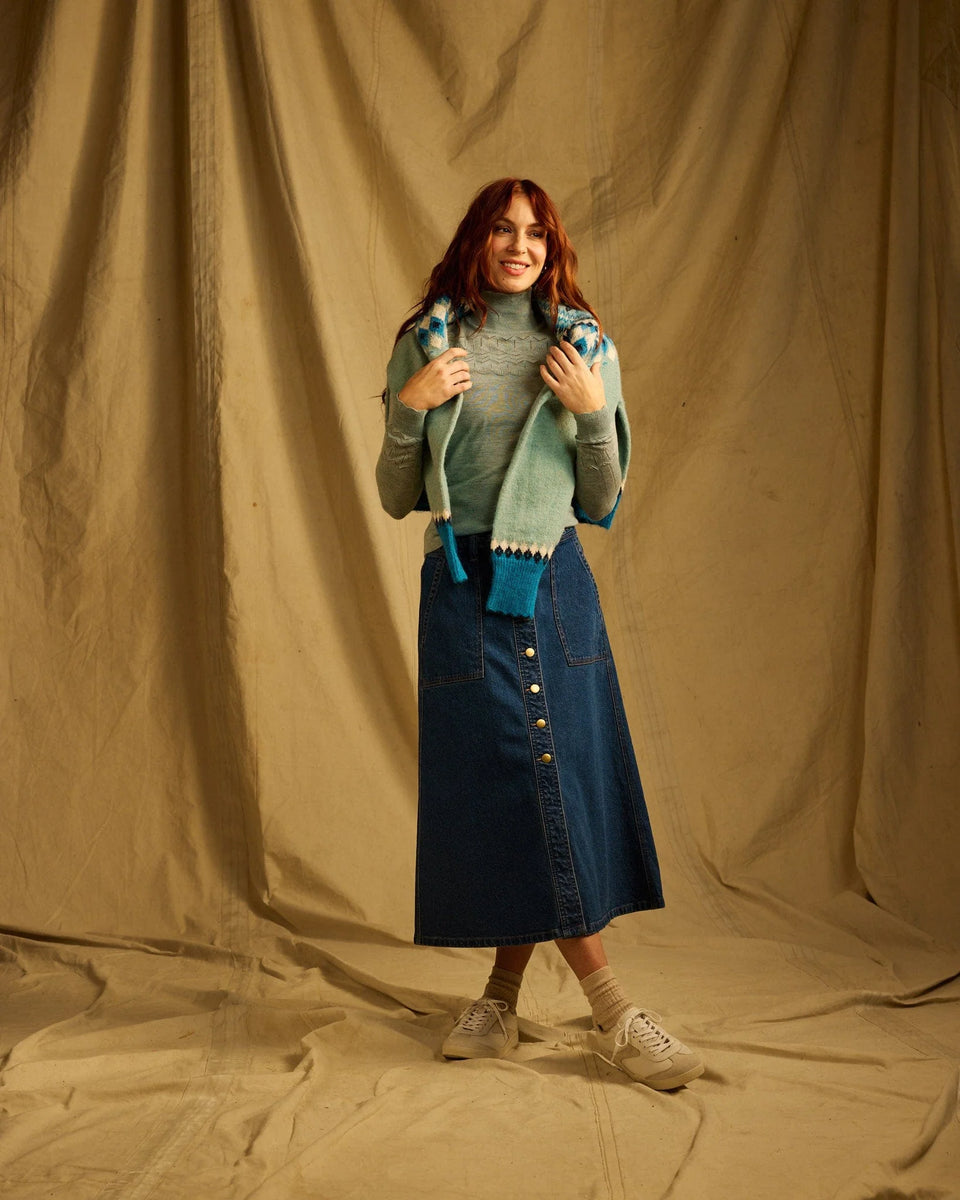 One Collective Tana Argyle sweater Teal – CW CW