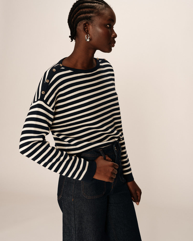 Grace & Mila Pachamama striped sweater Marine – CW CW